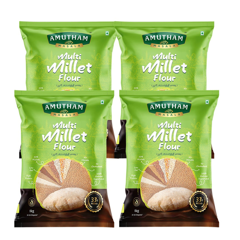 Amutham Multi Millet Flour – 4kg Family Pack – Amutham Masala